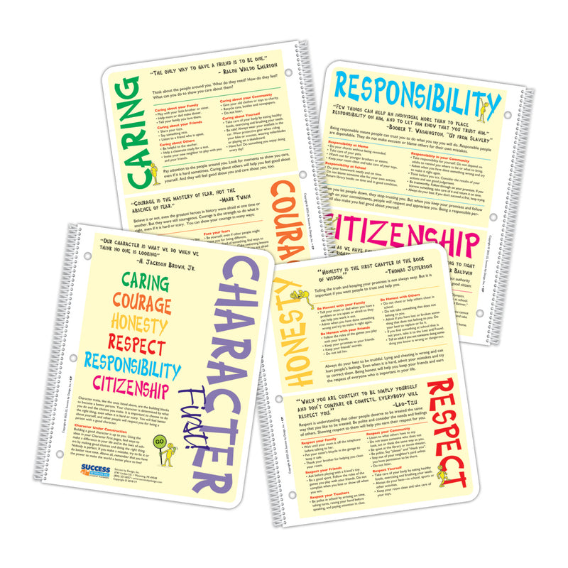 4 Page Elementary Character Educational Insert